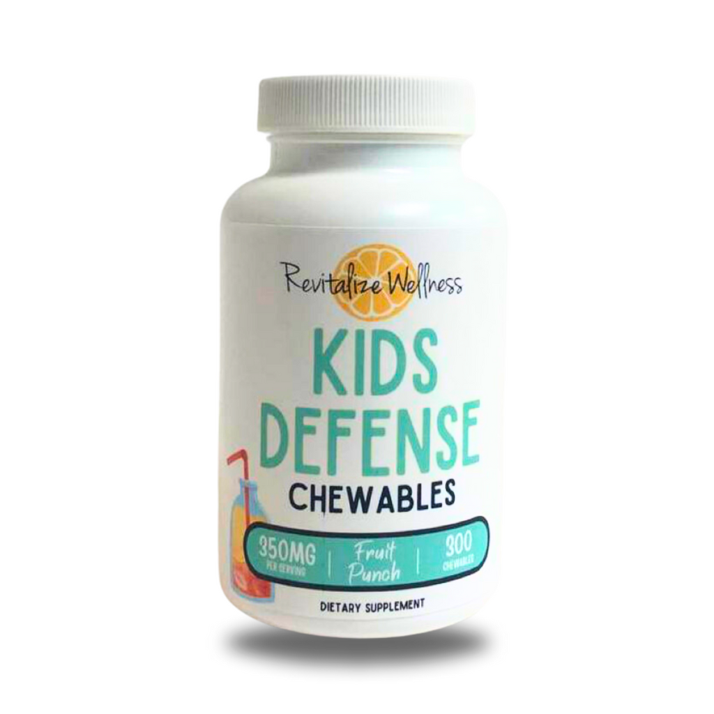 Fine powder Vitamin C and Kids Defense from Revitalize Wellness